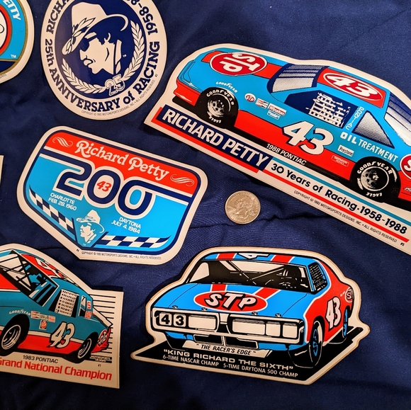 Other | Richard Petty Vintage Decal Set Stickers Racing Nascar Fans ...
